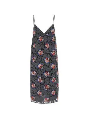 Fendi Floral Lace Dress - Grey