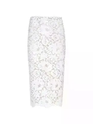 L'Agence Makena Sequin-embellished Midi Skirt - White