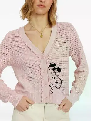 Chinti & Parker Snoopy Crochet Cotton Cardigan