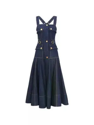 Zimmermann Luna Utility Dress - Blue
