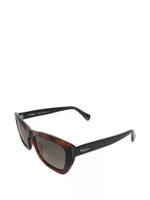 FERRAGAMO Rectangle-frame Sunglasses - Brown