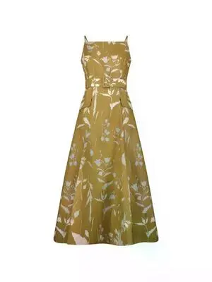 Lela Rose Floral-print Midi Dress