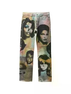 Versace Printed Regular Jeans - Black