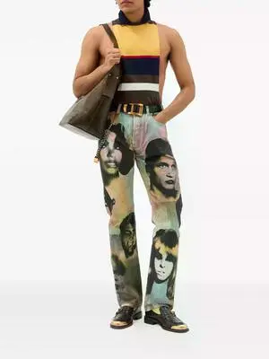 Versace Printed Regular Jeans - Black