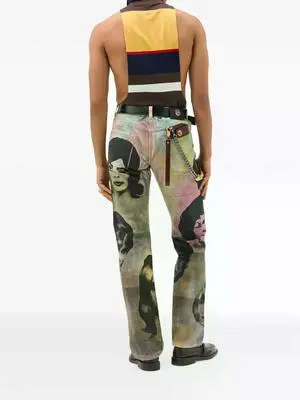 Versace Printed Regular Jeans - Black