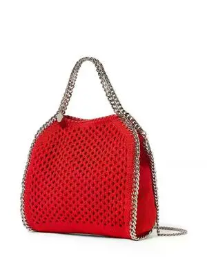Stella McCartney Mini Falabella Mesh-knit Shoulder Bag - Red