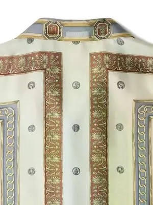 Versace Printed Silk Twill Shirt - Neutrals