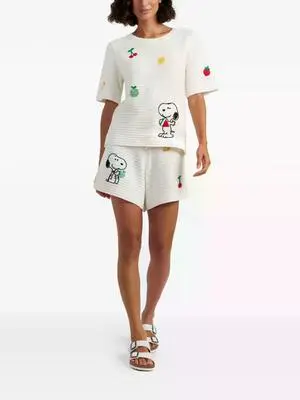 Chinti & Parker Cotton Crochet Shorts - White