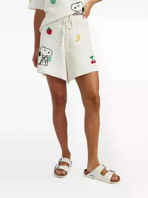 Chinti & Parker Cotton Crochet Shorts - White