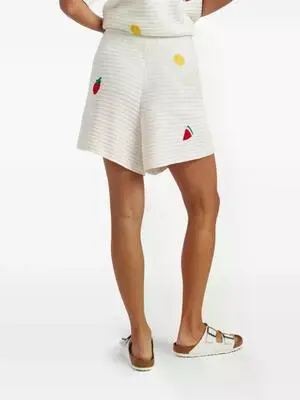 Chinti & Parker Cotton Crochet Shorts - White
