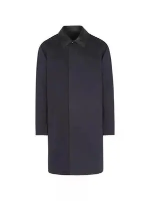 Brioni Coat With Leather Collar