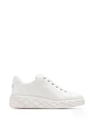 JIMMY CHOO Diamond Quilted-effect Chunky Sneakers - White