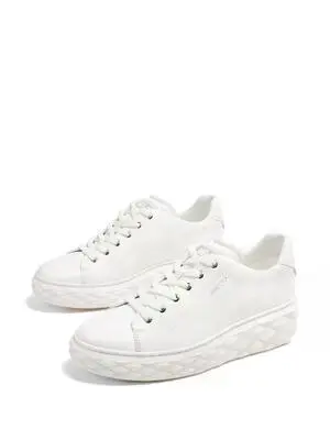 JIMMY CHOO Diamond Quilted-effect Chunky Sneakers - White