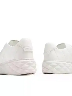 JIMMY CHOO Diamond Quilted-effect Chunky Sneakers - White