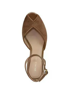 Veronica Beard Pasina Suede Wedge Espadrilles - Brown