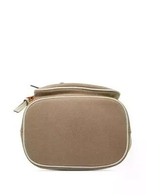 Prada Canvas Canapa Logo Bow Drawstring Bucket Bag Satchel - Brown