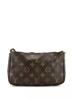 LOUIS VUITTON Pochette Accessoires Monogram Canvas Clutch - Brown