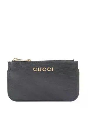 Gucci 2016-2026 Leather Script Coin Pouch