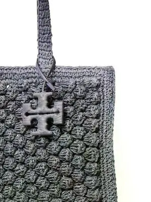Tory Burch Small Ella Hand-crocheted Popcorn Tote - Grey
