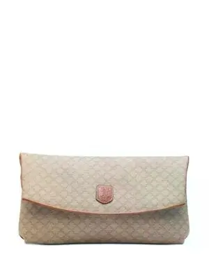 Celine 2005 Macadam Coated Canvas Clutch