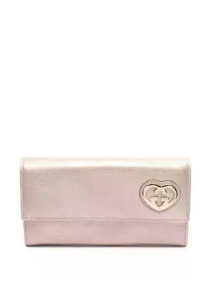 Gucci 2000-2015 Leather Lovely Wallet Long Wallets - Pink