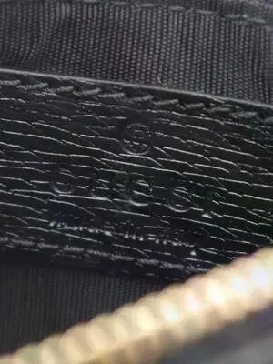 Gucci 2016-2026 Leather Script Coin Pouch