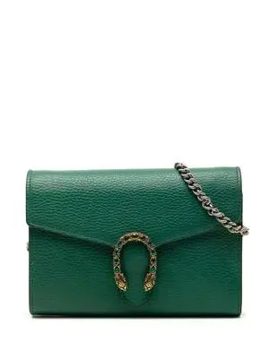 Gucci Leather Dionysus Wallet On Chain - Green