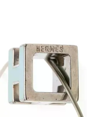 Hermès 2010-2026 Lacquered Cage D H Pendant Necklace - Blue