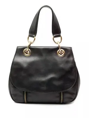 Celine 2014 Leather Eyelet Flap Handbag