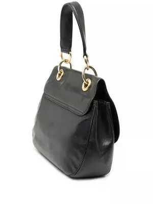 Celine 2014 Leather Eyelet Flap Handbag