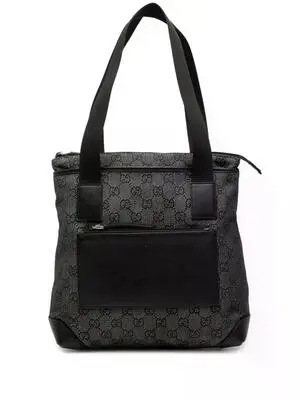Gucci Gg Denim Tote Bag - Black