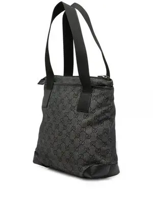 Gucci Gg Denim Tote Bag - Black