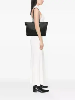 Fendi Zucchino Canvas Tote Bag - Black