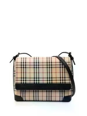 Burberry House Check Canvas Flap Crossbody Bag - Neutrals
