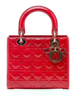 Dior 2017 Medium Patent Cannage Lady Satchel