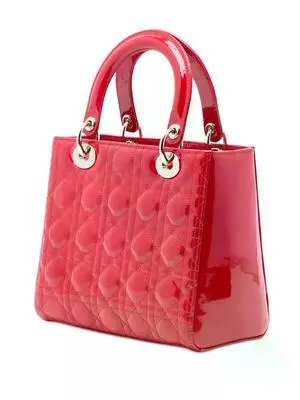 Dior 2017 Medium Patent Cannage Lady Satchel