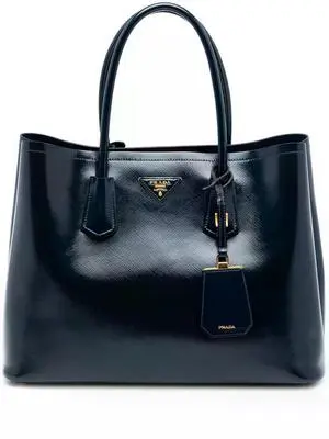 Prada Medium Saffiano Vernice Double Satchel