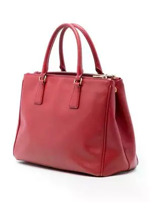 Prada Galleria Double Zip Satchel - Red
