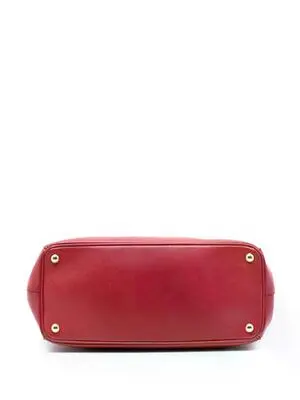 Prada Galleria Double Zip Satchel - Red