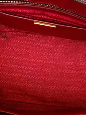 Prada Galleria Double Zip Satchel - Red