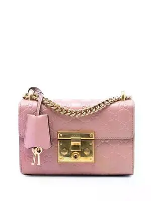 Gucci Small Sissima Padlock Crossbody Bag - Pink