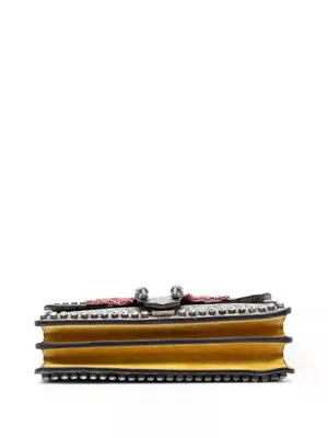 Gucci Gg Supreme Dionysus Shoulder Bag With Crystal Bow - Neutrals