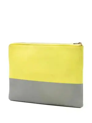 Celine 2014 Bicolor Leather Solo Clutch Bag - Grey