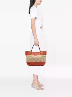 Gucci Gg Canvas Large Tote Bag - Orange
