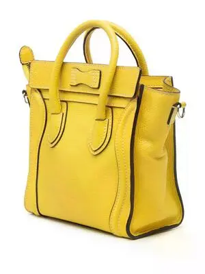 Celine 2011 Nano Grained Calfskin Luggage Satchel - Yellow