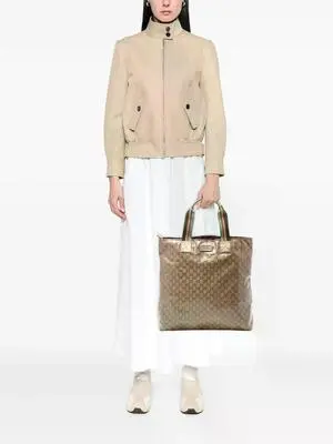 Gucci Gg Crystal Vertical Web Tote Bag