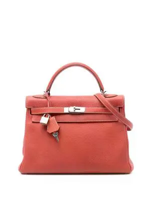 Hermès 2011 Clemence Kelly Ii Retourne 32 Satchel - Orange