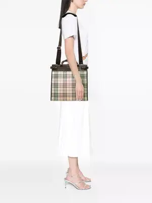 Burberry House Check Canvas Convertible Satchel