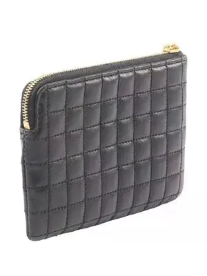 Celine 2010-2026 C Chain Quilted Coin Pouch - Black