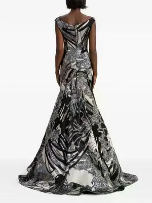 GEMY MAALOUF Bateau-collar Maxi Dress